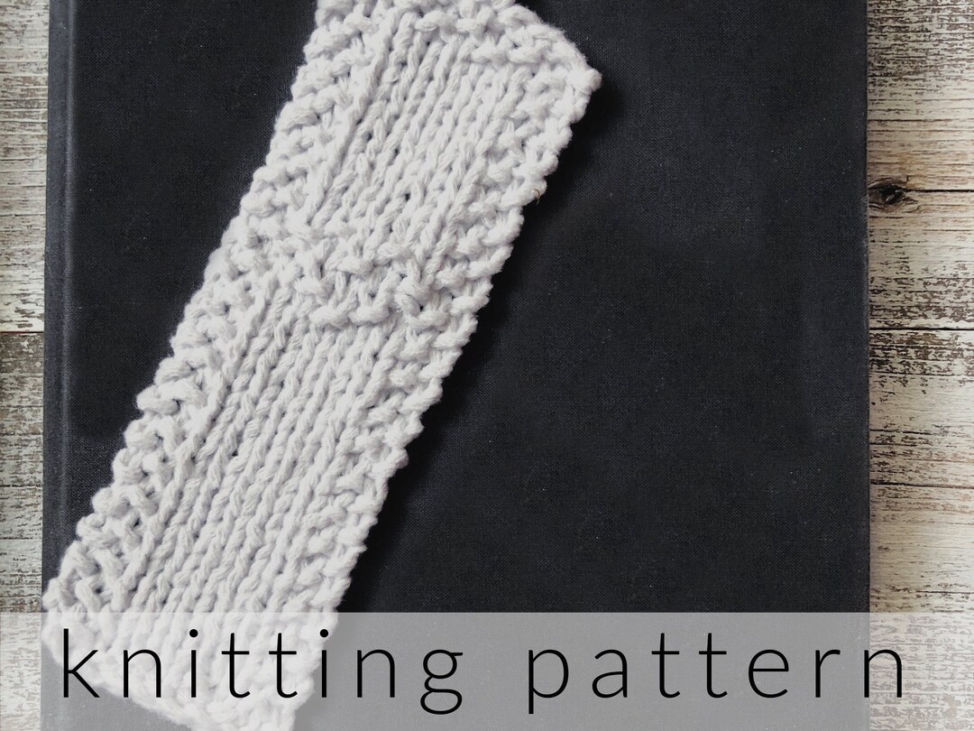 Bianca Bookmark Knitting Pattern Aran Yarn Beginner Rectangle PDF - Etsy