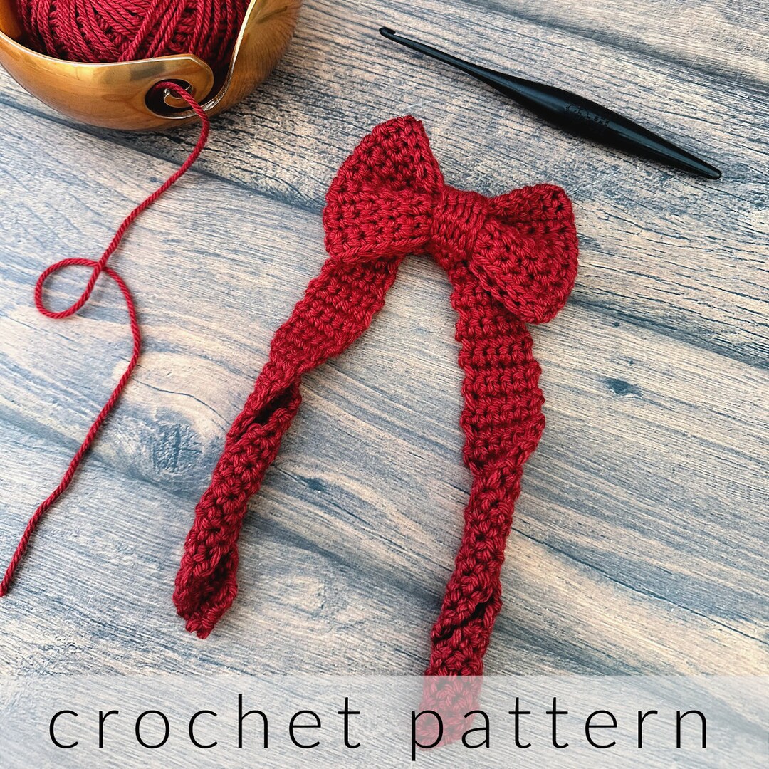 Crochet Pattern Bow | Pretty Bow Crochet PDF Pattern | Bow With Ribbons ...