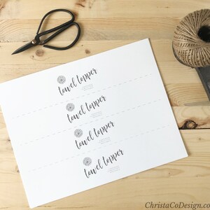 Printable Labels Towel Topper | Towel Topper Label Printable PDF ...