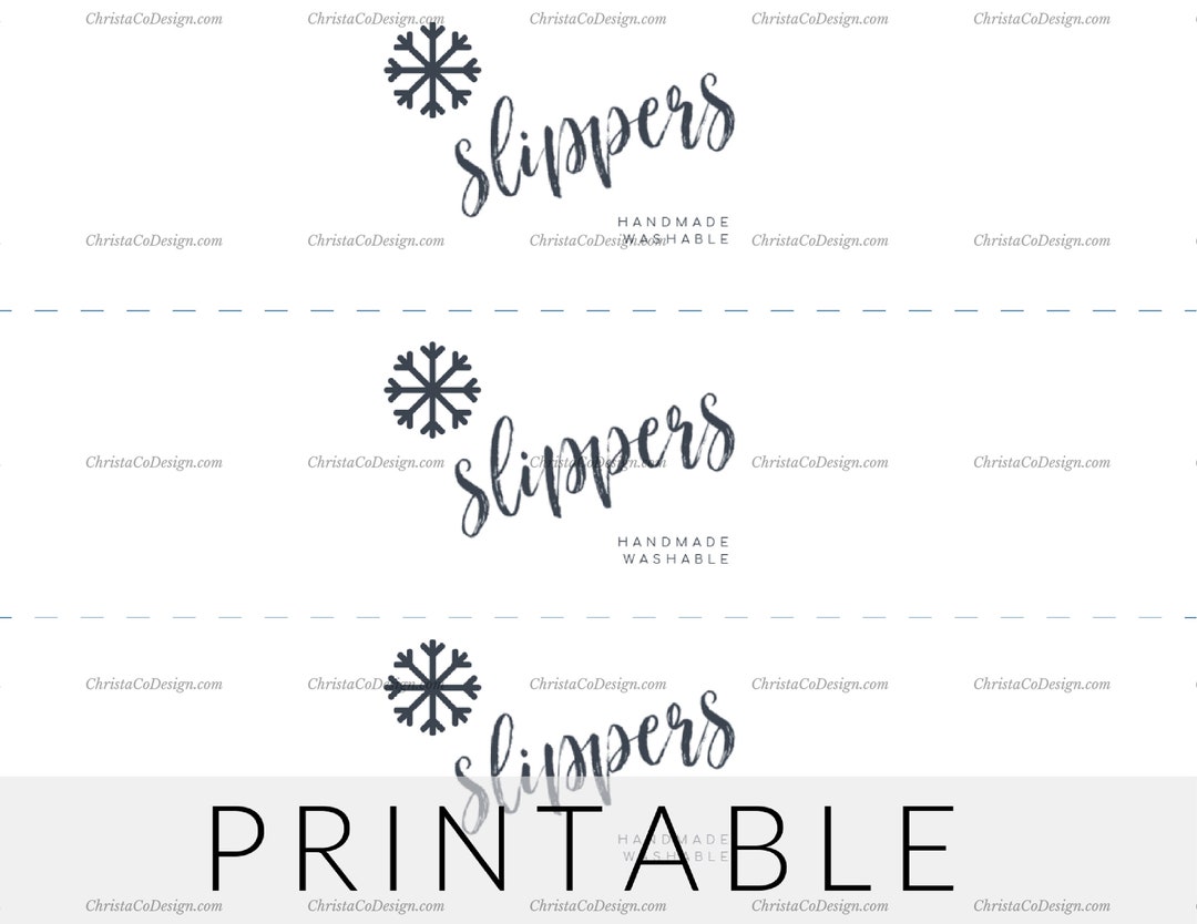 Handmade Slipper Label: Printable PDF for Crochet & Knit Slippers - Etsy