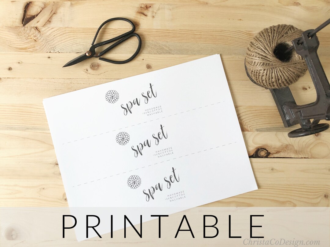 Printable Labels Spa Set | Spa Set Label Printable PDF | Spa Set Tag ...
