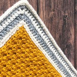 Easy Crochet Blanket Pattern Modena Patchwork Aran Yarn PDF - Etsy
