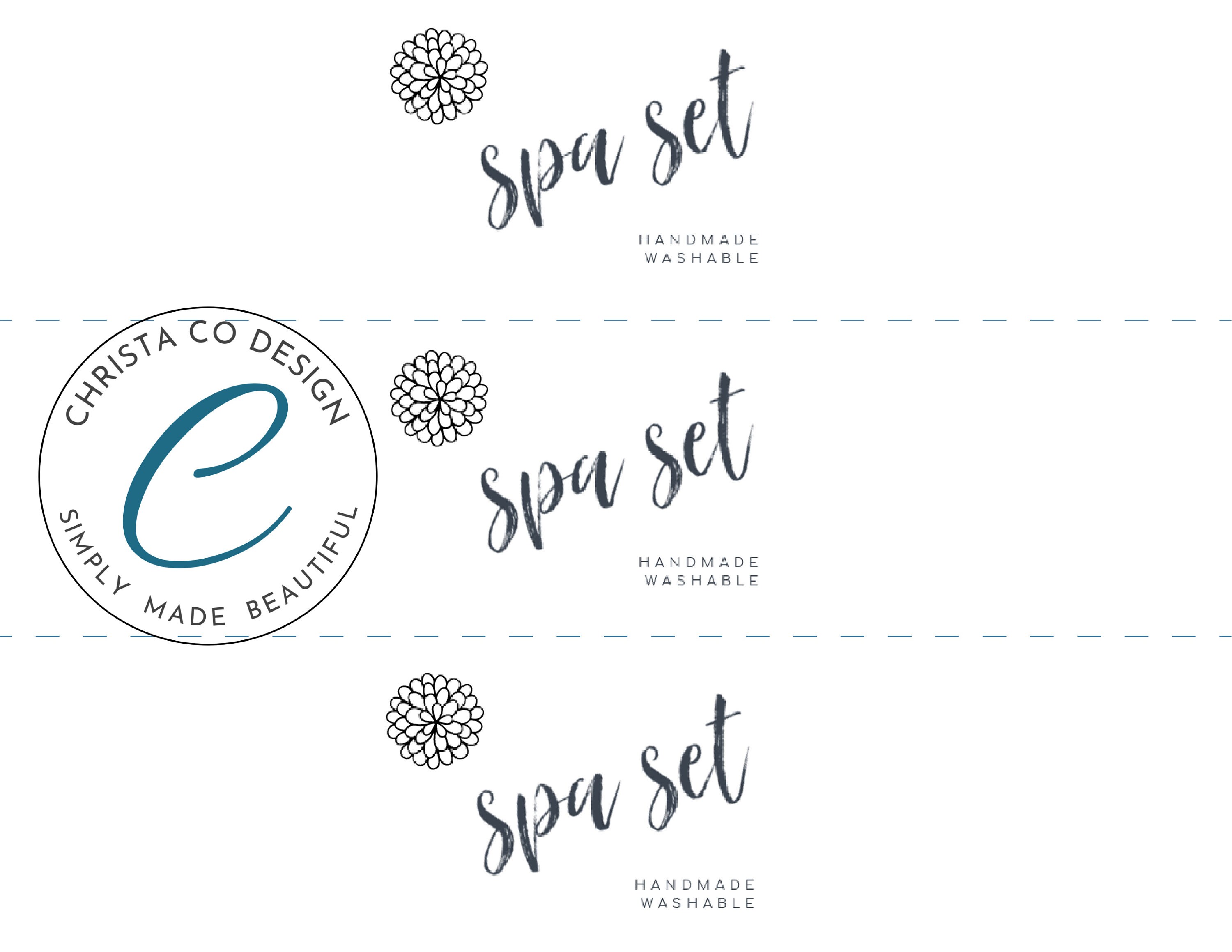 Printable Labels Spa Set Spa Set Label Printable PDF Spa - Etsy