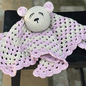 Bettie Bear Lovey Crochet Pattern PDF - Easy DK Yarn Granny Square - Etsy