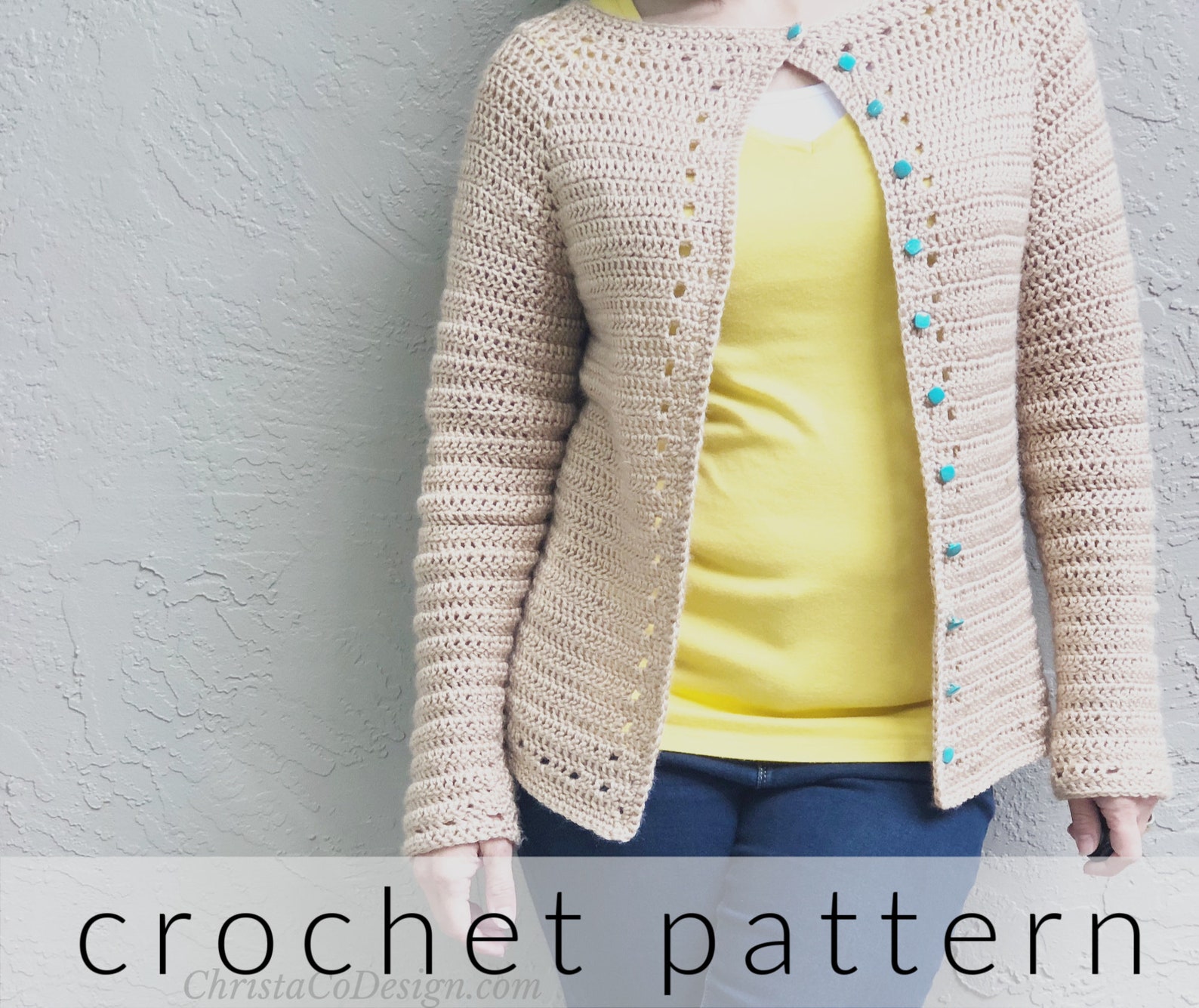 Crochet Pattern the Spring Cardi Crochet Cardigan 3/4 - Etsy