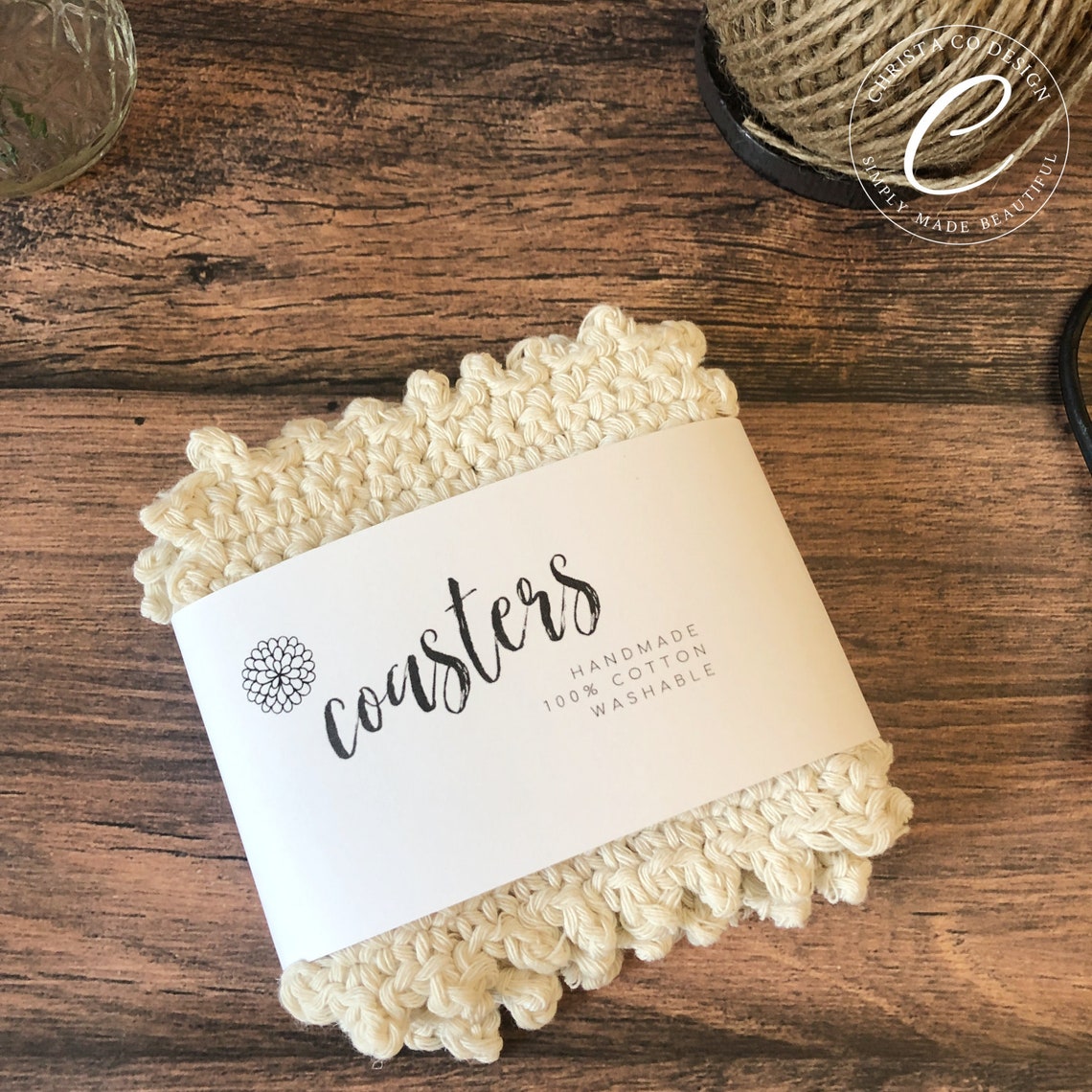 Printable Labels Coaster | Crochet Coaster Label Printable PDF | Knit ...