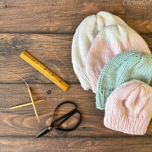 Beginner Knitting Pattern for Aran Beanie - Simple Stockinette Toque ...