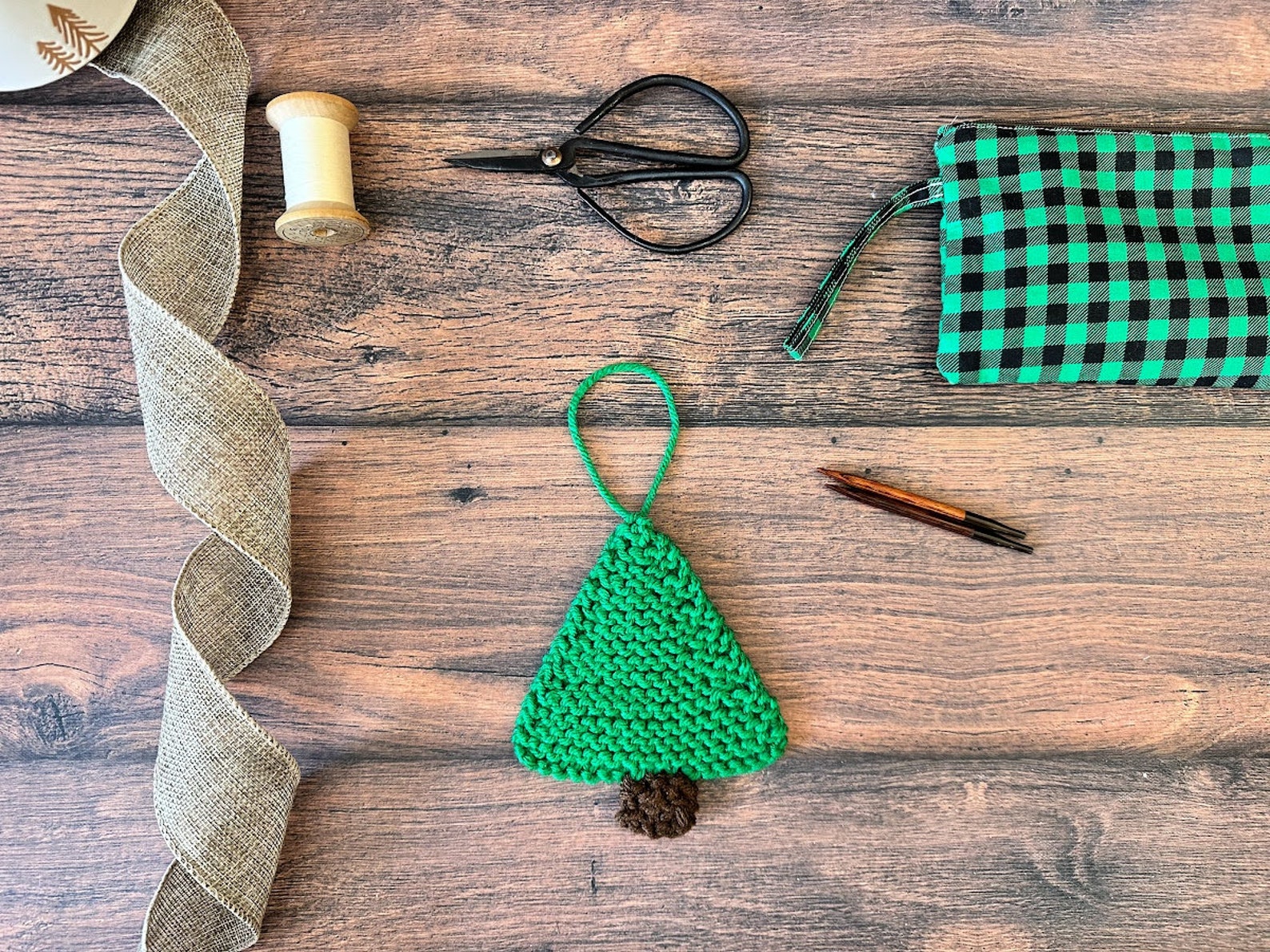Easy Knit Christmas Tree Ornament Pattern PDF - Etsy