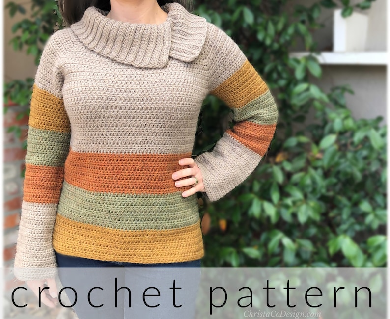 Crochet Sweater Pattern Heather Sweater Women's Crochet - Etsy