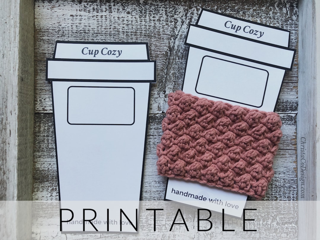 Printable Cup Cozy Template: Craft Fair Display (PDF Download) - Etsy