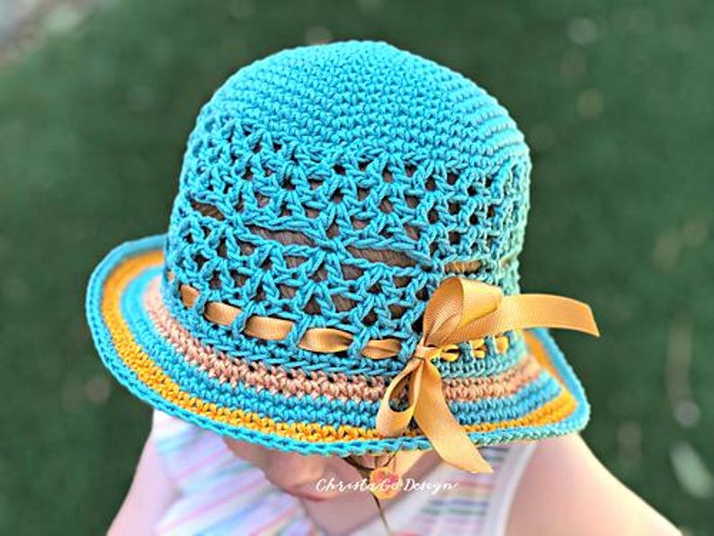 Crochet Sun Hat Pattern PDF: Easy Brimmed Aran Hat - Etsy