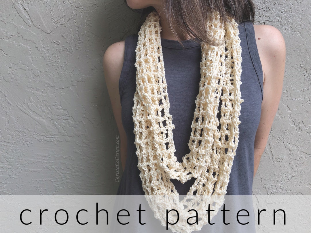 Easy Crochet Infinity Cowl Pattern PDF - Retta Design - Worsted Yarn ...