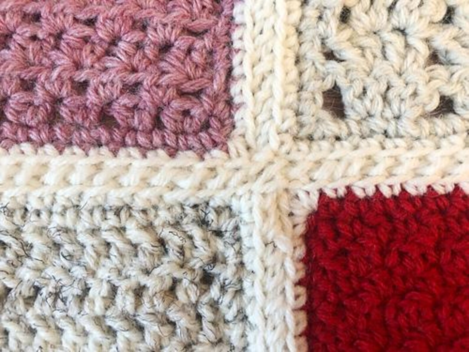 Easy Crochet Blanket Pattern Modena Patchwork Aran Yarn PDF - Etsy