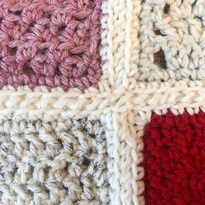 Easy Crochet Blanket Pattern Modena Patchwork Aran Yarn PDF - Etsy