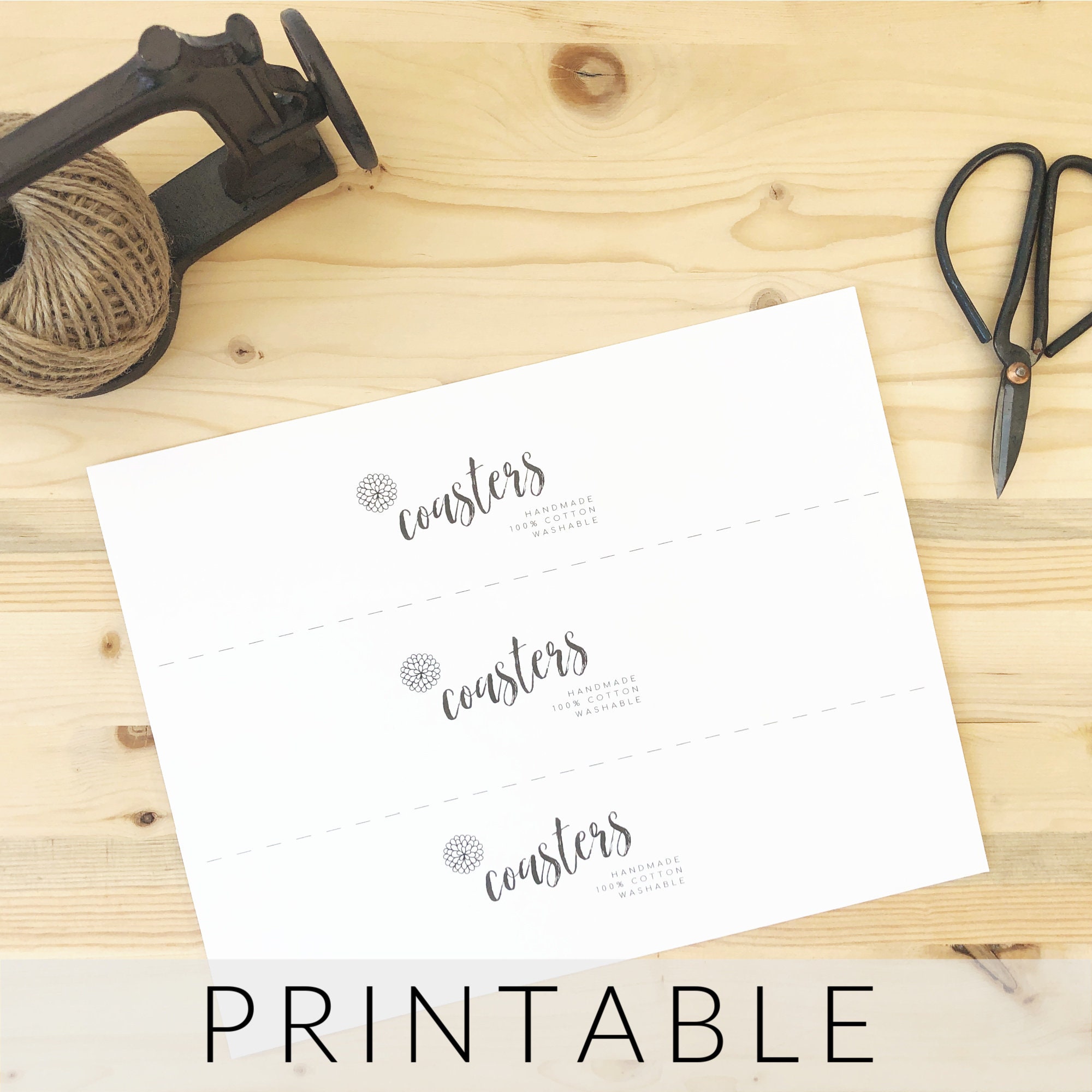 Printable Labels Coaster Crochet Coaster Label Printable PDF - Etsy UK