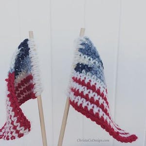 Easy Crochet US Flag Pattern PDF - Aran Yarn - Stripes & Colorwork - Etsy