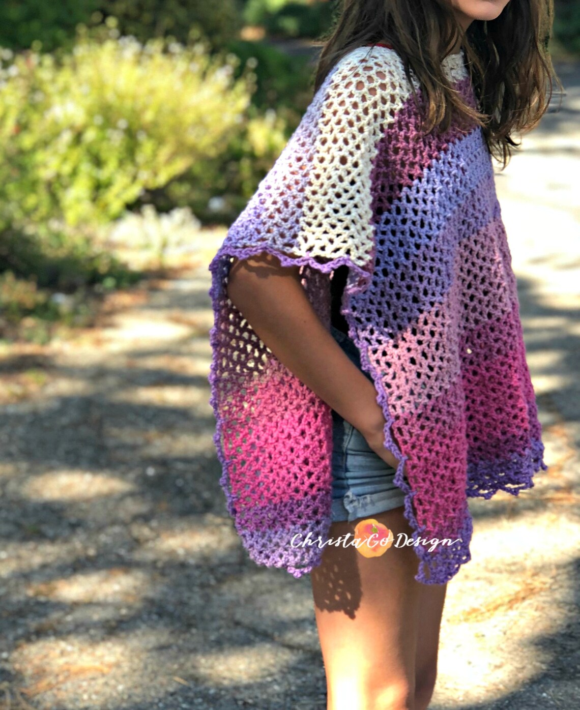 Crochet Merletto Poncho Pattern PDF - Intermediate - DK Yarn - Toddler ...