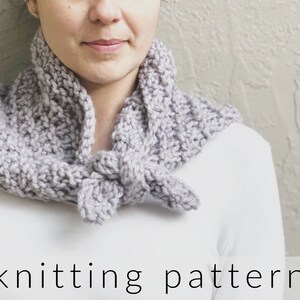 Knitting Pattern Chunky Scarflette Alba Scarflette Knitting Pattern ...