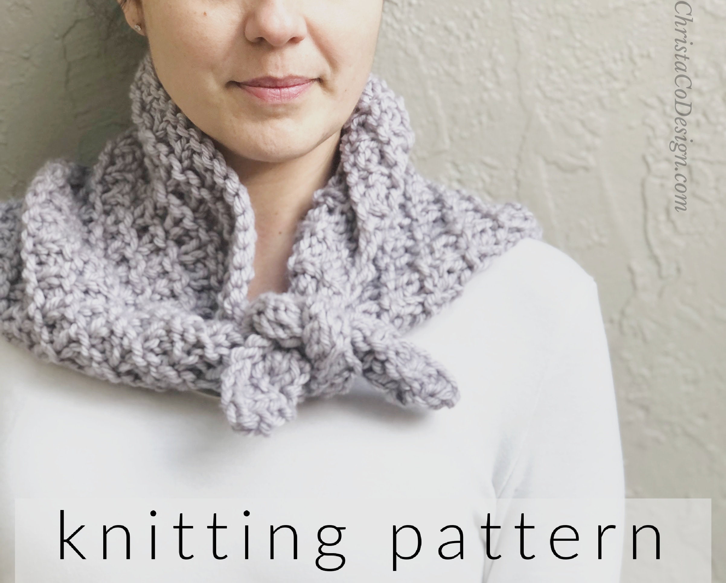 Knitting Pattern Chunky Scarflette Alba Scarflette Knitting - Etsy