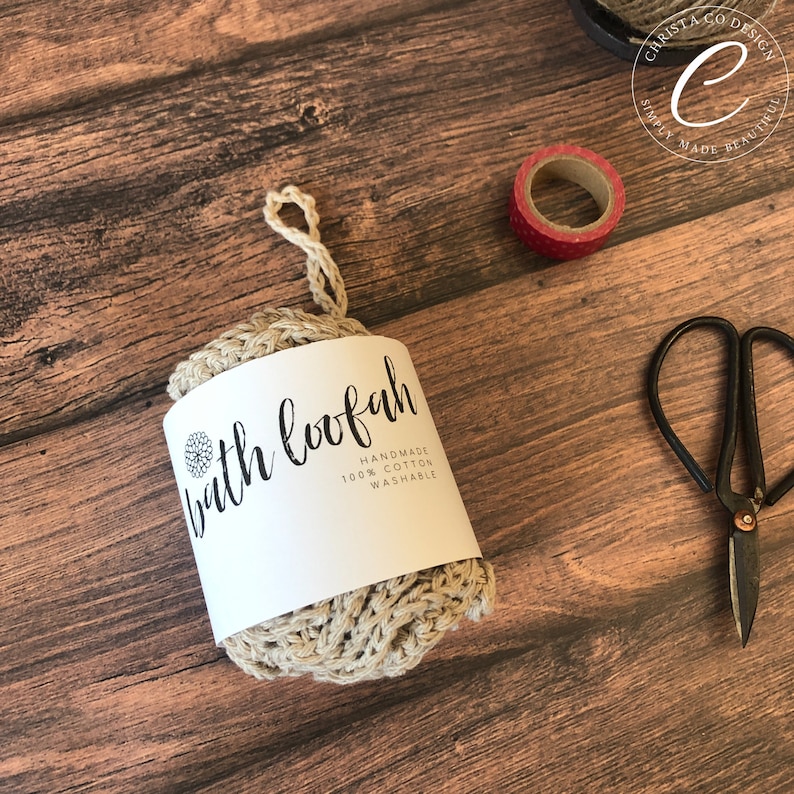Printable Labels Loofah Crochet Loofah Gift Tag Printable - Etsy