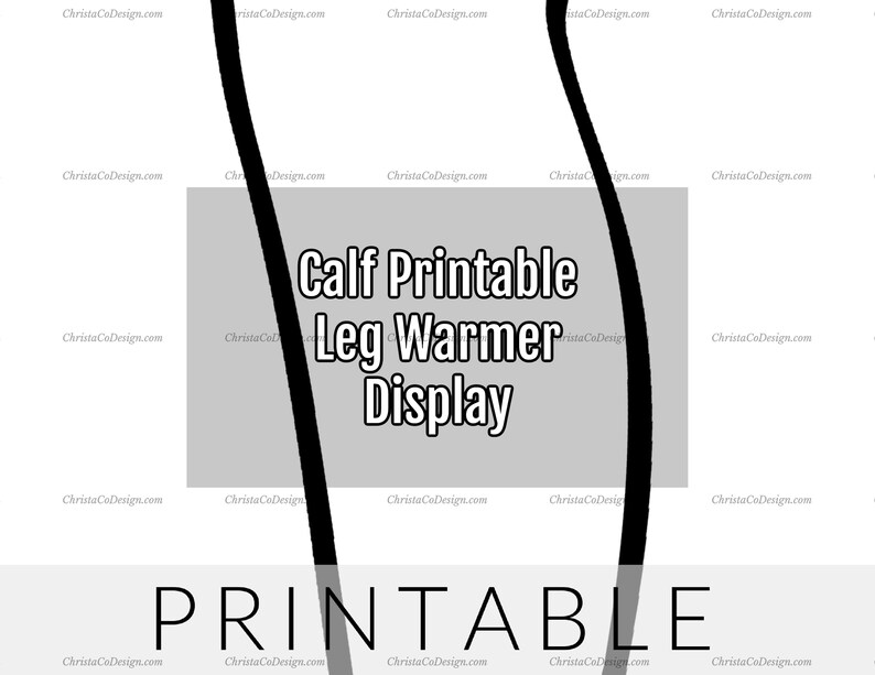 Printable Leg Warmer Display Template Printable PDF Leg - Etsy