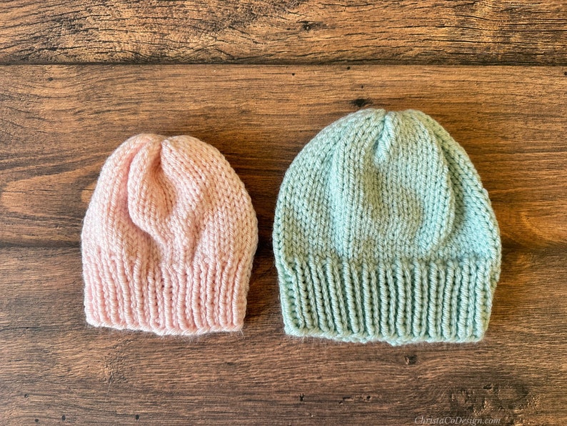 Beginner Knitting Pattern for Aran Beanie - Simple Stockinette Toque ...