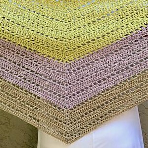 Lilla Shawl Crochet Pattern - Easy Aran Yarn - Stripes & Colorwork ...