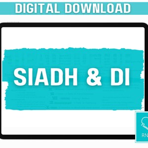 SIADH & DI Cheat Sheet, Nurse Study Sheets - Etsy