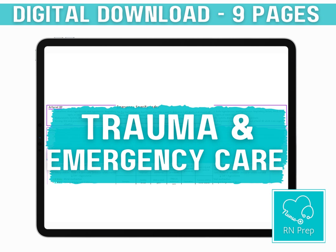 Trauma & Emergency Care Bundle, Comprehensive Nurses Study Guide ...