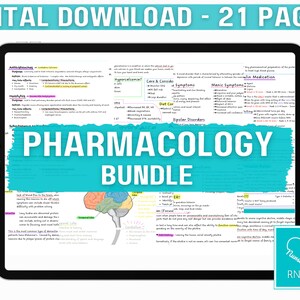 Pharmacology Nurse's Bundle, Comprehensive Pharmacology Study Guide ...