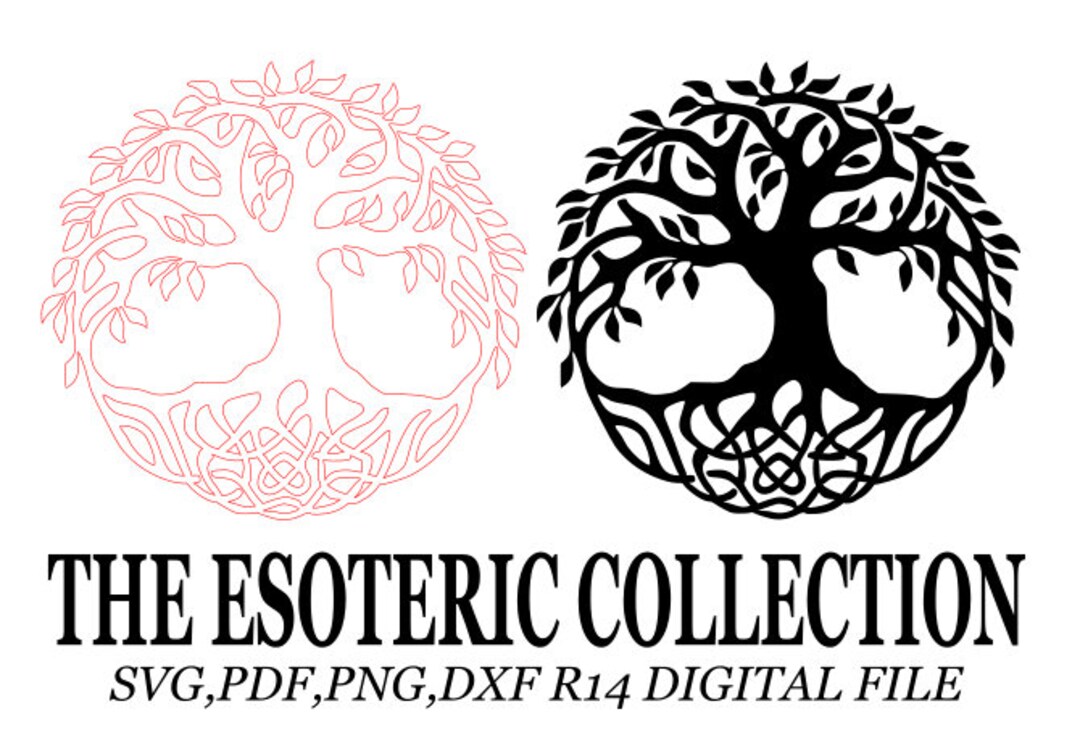 Tree of Life 2 Digital Download Svg,pdf,png Dxf R14 Files Esoteric ...