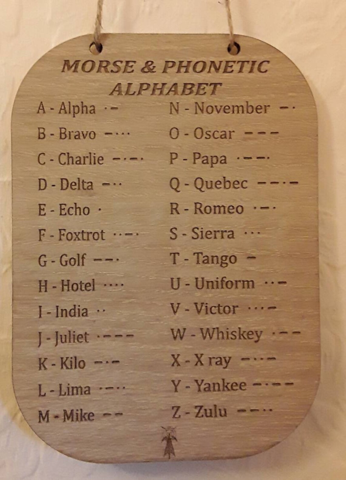 Morse Code and Phonetic Alphabet Laser Engraved Sign Wall - Etsy