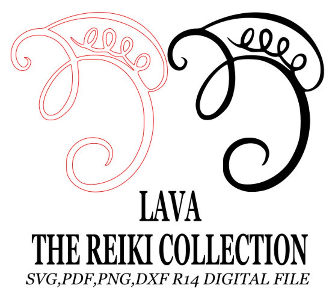 Lava Reiki Symbol Digital Download Svg,pdf,png Dxf R14 Files Reiki ...