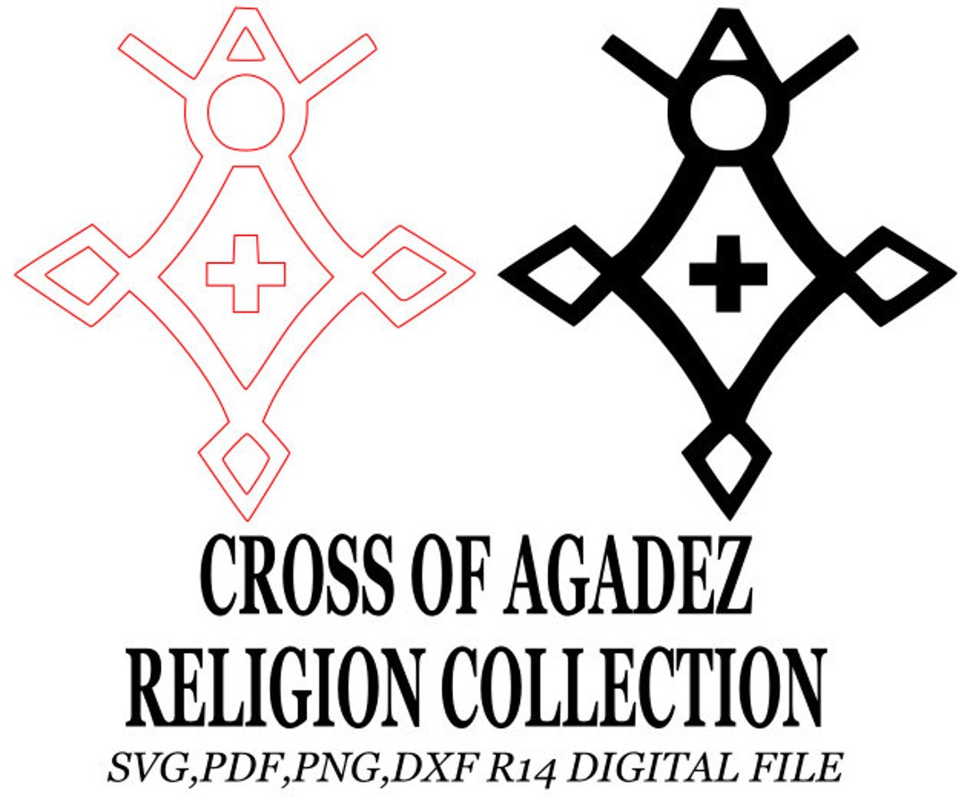 Cross of Agadez Digital Download Svg,pdf,png Dxf R14 Files Religion ...
