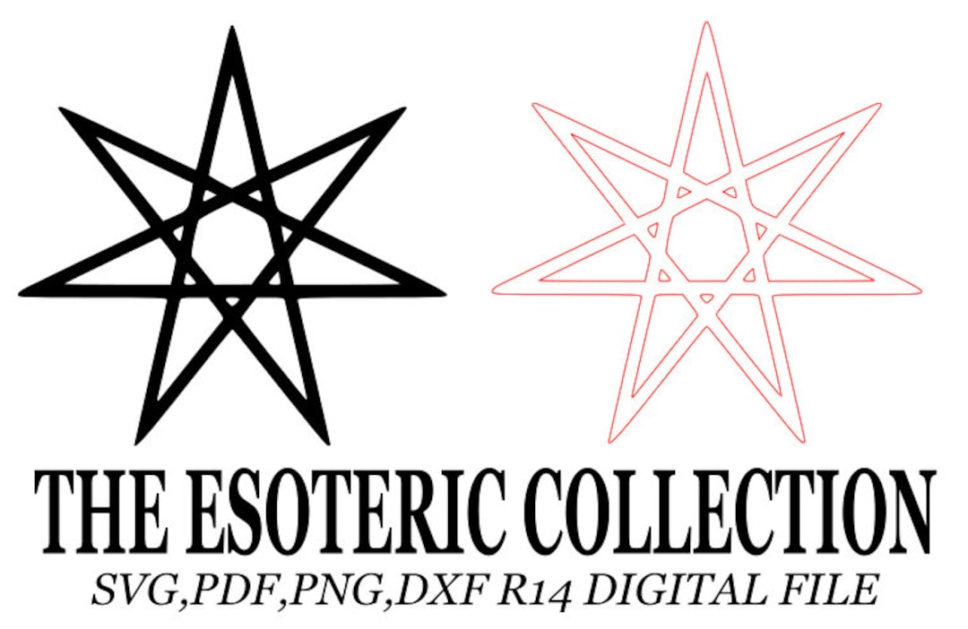 Heptagram Digital Download Svg,pdf,png Dxf R14 Files Esoteric ...