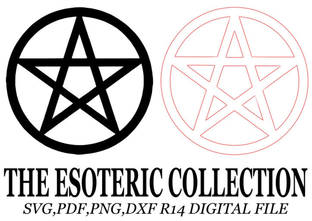 Pentacle Digital Download Svg,pdf,png Dxf R14 Files Esoteric Collection ...