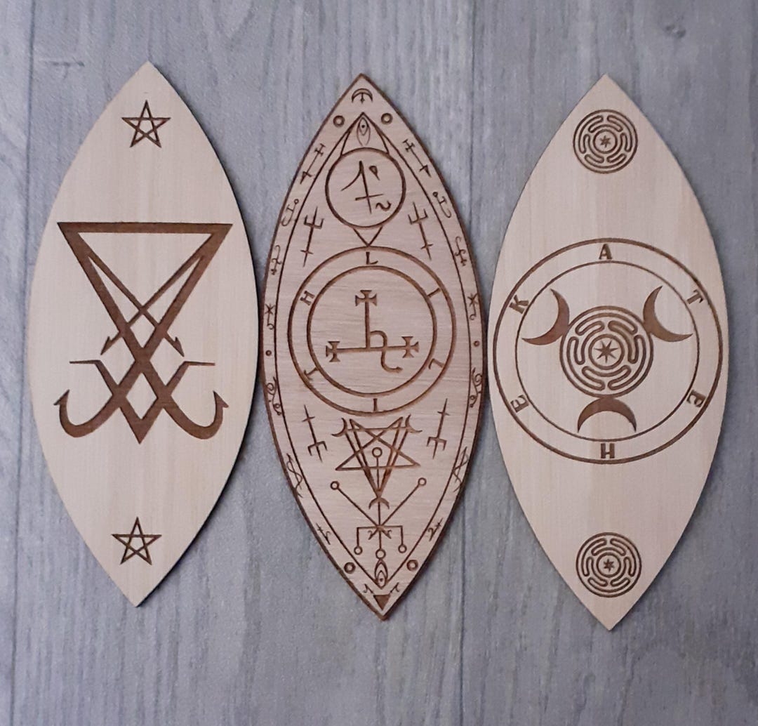 3 Styles of Altar Decor Grand Seal of Lilith Sigil of Lucifer or Hecate ...