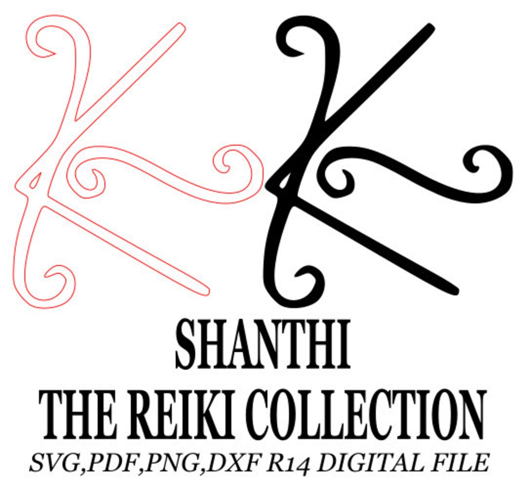 Shanthi Reiki Symbol Digital Download Svg,pdf,png Dxf R14 Files Reiki ...