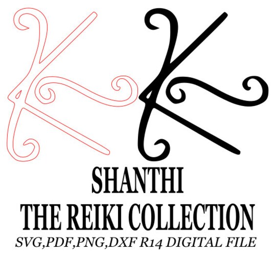 Shanthi Reiki Symbol Digital Download Svgpdfpng Dxf R14 - Etsy