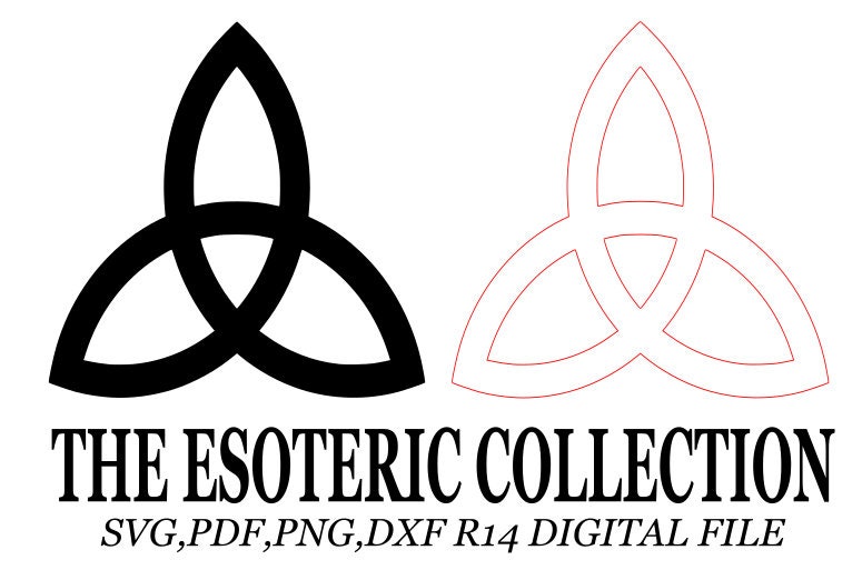 Triquerta Digital Download Svgpdfpng Dxf R14 Files Esoteric - Etsy UK