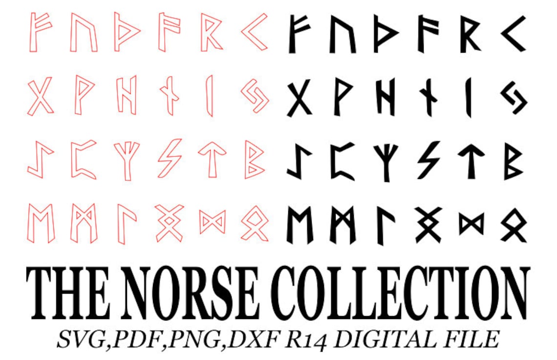 Elder Futhark Runes the Norse Collection Viking Runes Digital - Etsy UK