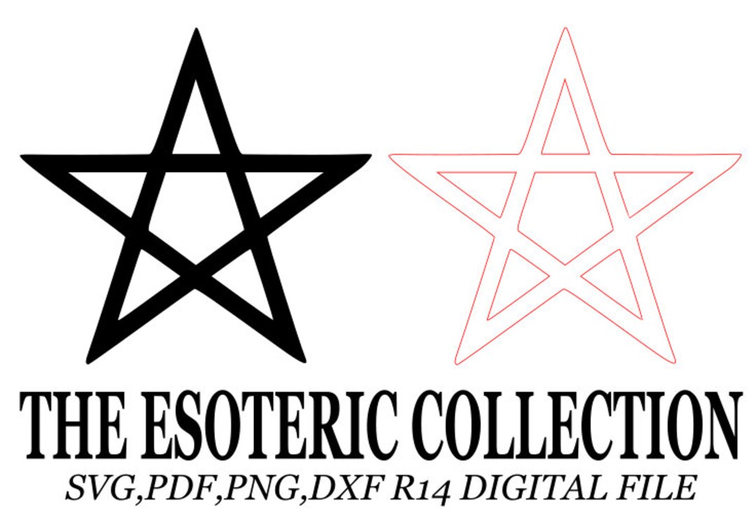 Pentagram Digital Download Svg,pdf,png Dxf R14 Files Esoteric ...