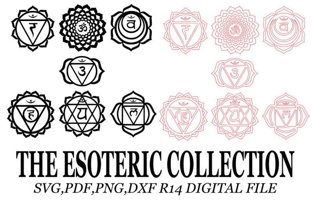 Seven Chakra Designs Digital Download Svg,pdf,png Dxf R14 Files ...