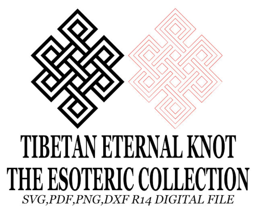 Tibetan Eternal Knot Digital Download Svg,pdf,png Dxf R14 Files ...