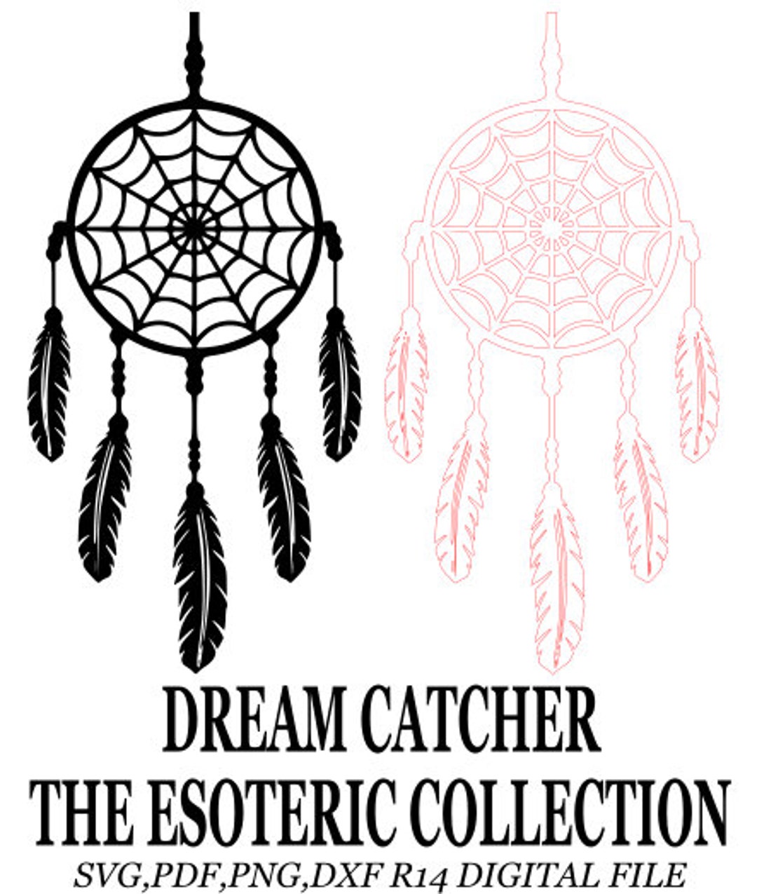 Dream Catcher Digital Download Svg,pdf,png Dxf R14 Files Esoteric ...