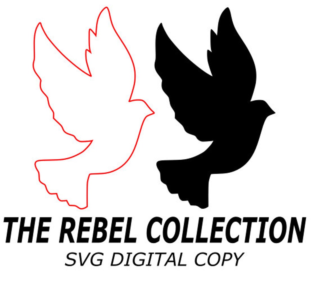Dove Digital Download SVG Pdf Png Dxf File Rebel Collection Dove of ...