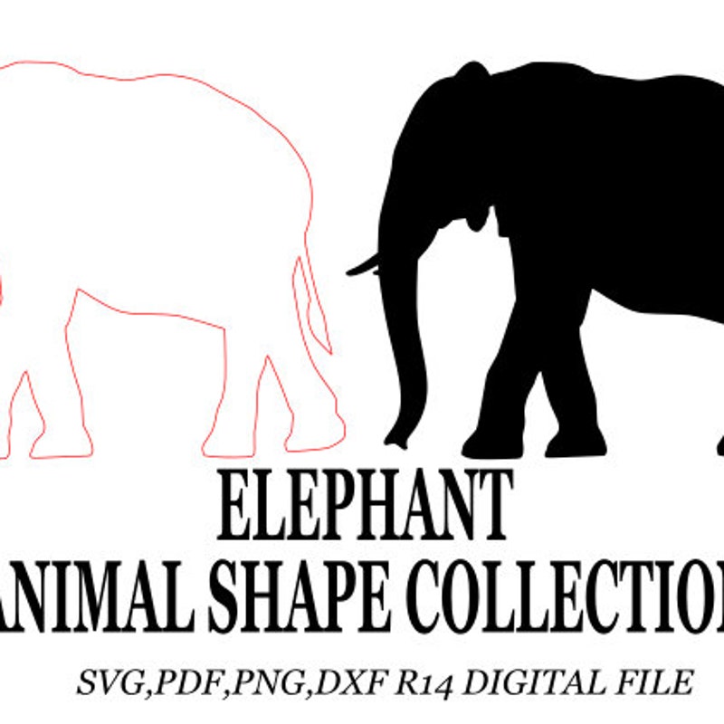 Elephant Outline - Etsy