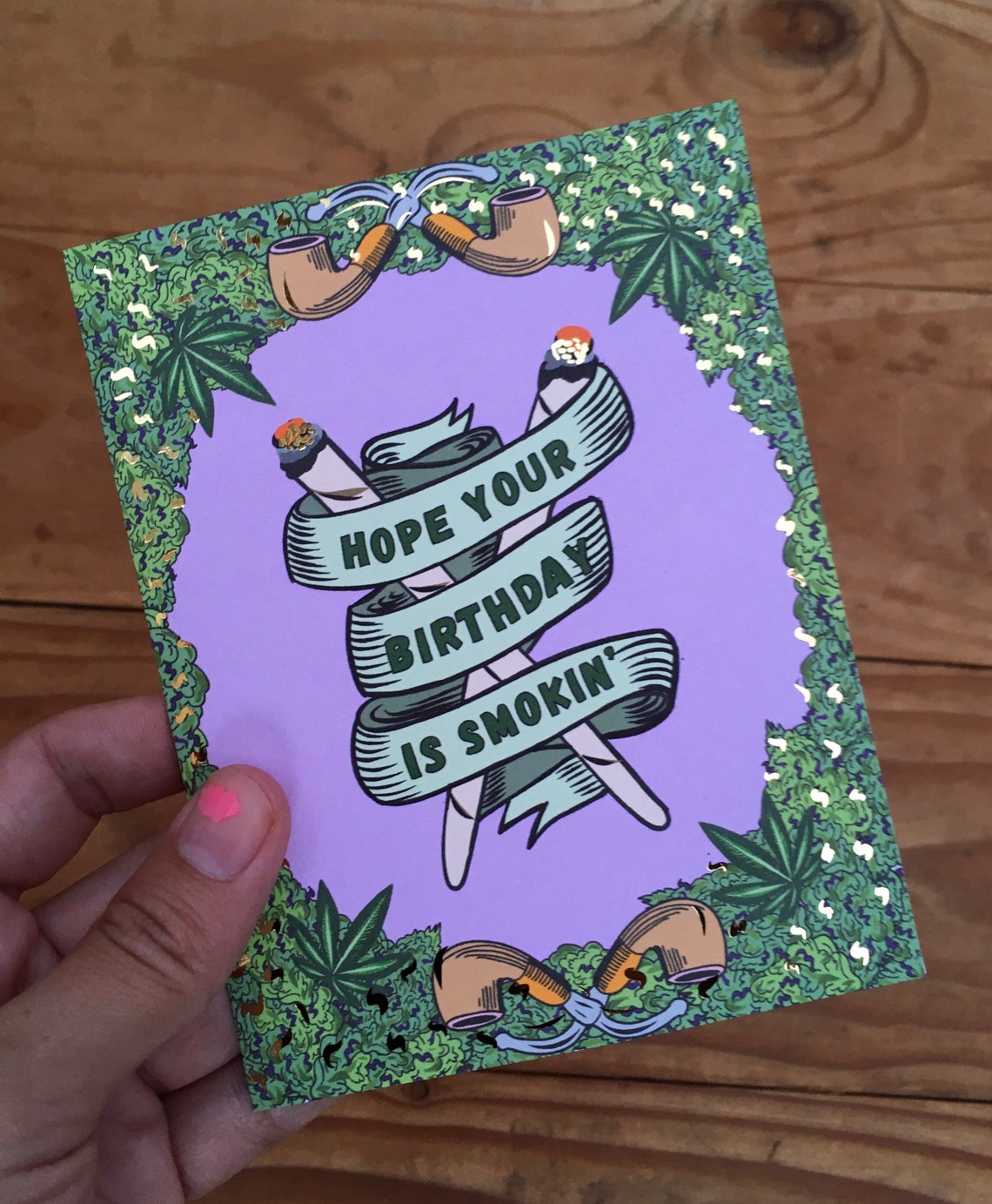 420 Happy Birthday Weed Card - Etsy