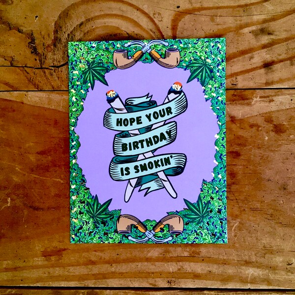 Weed Greeting Card - Etsy