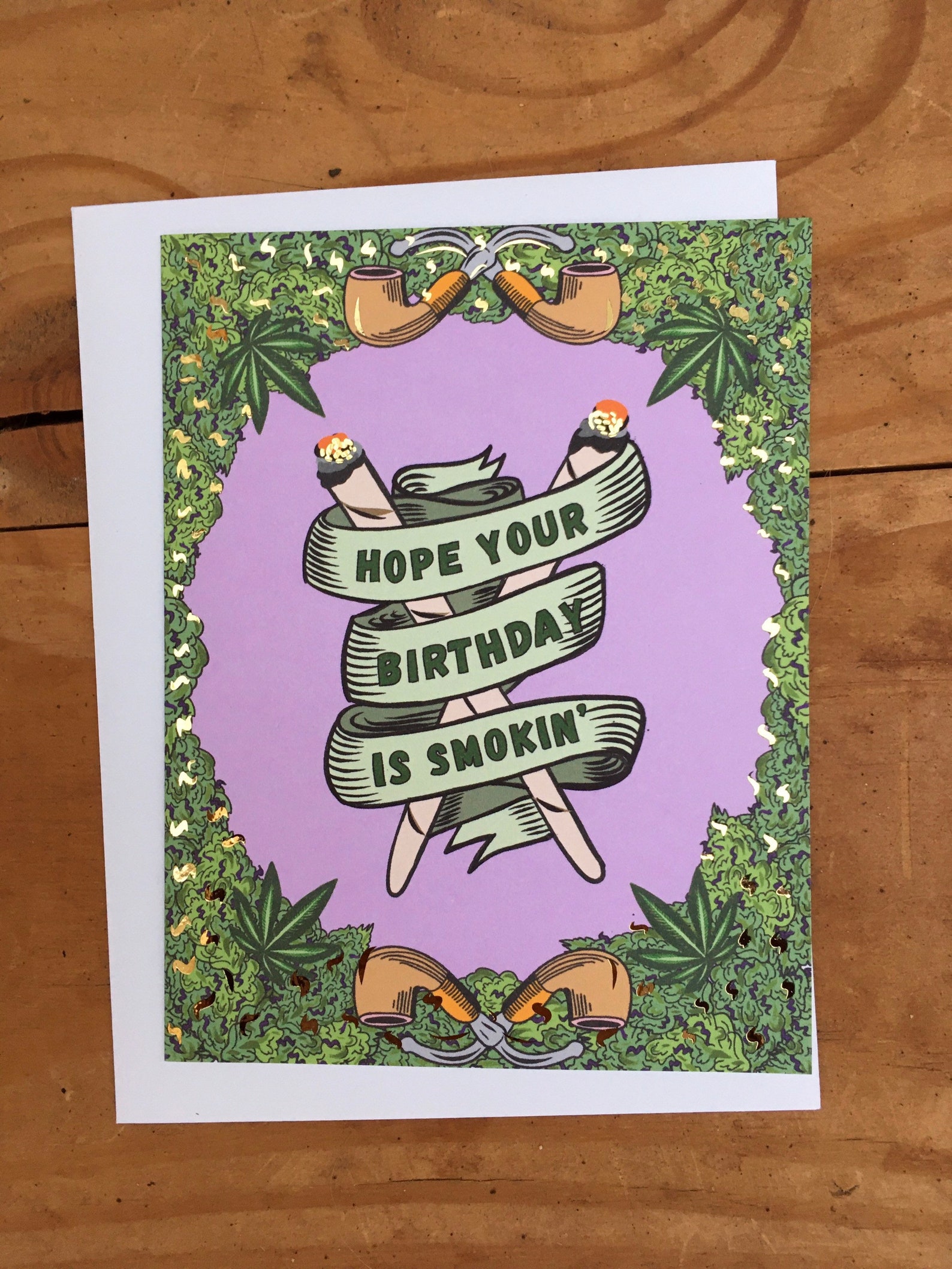 420 Happy Birthday Weed Card - Etsy